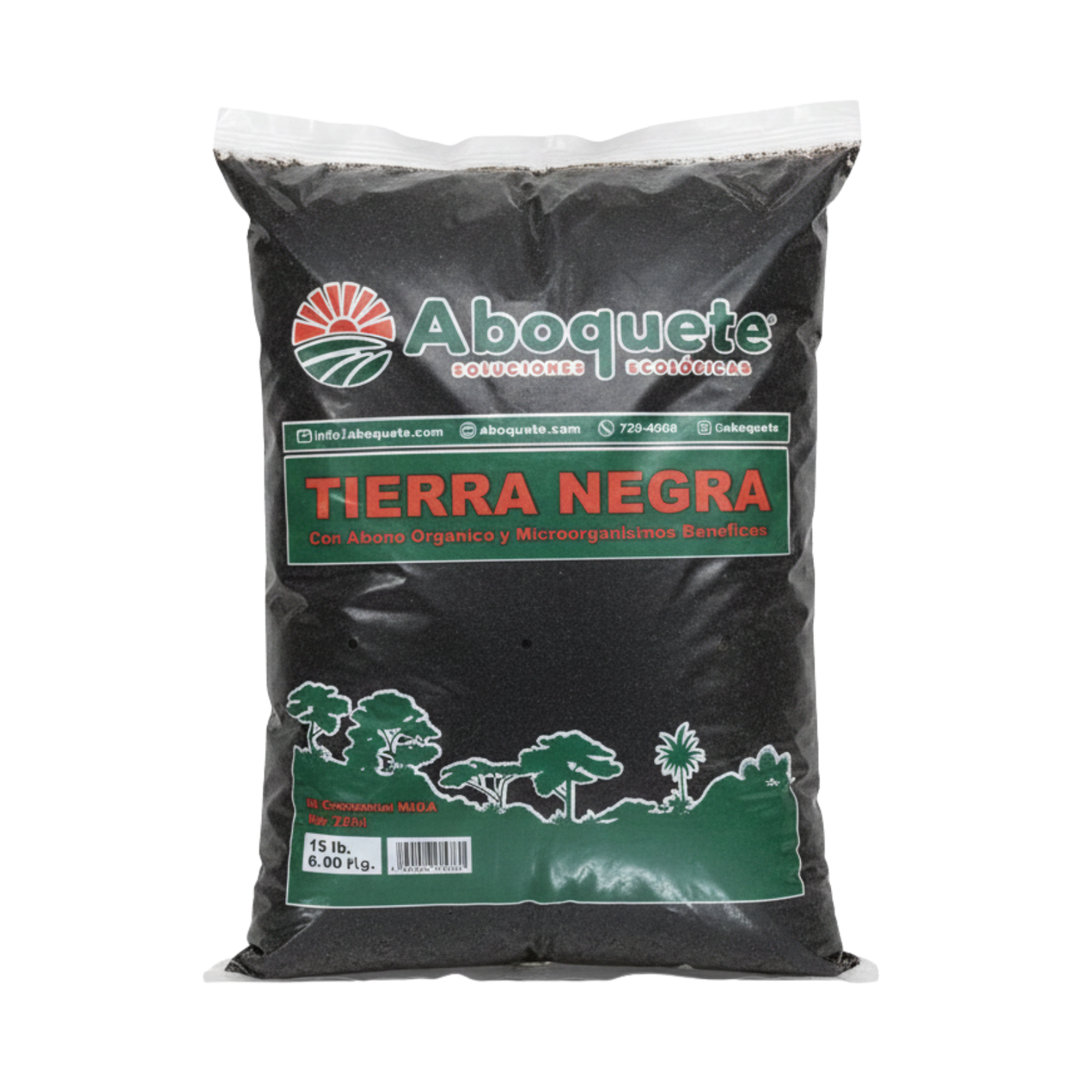 Tierra Negra Abonada + Microorganismos 15 Lb – MELO Agropecuario