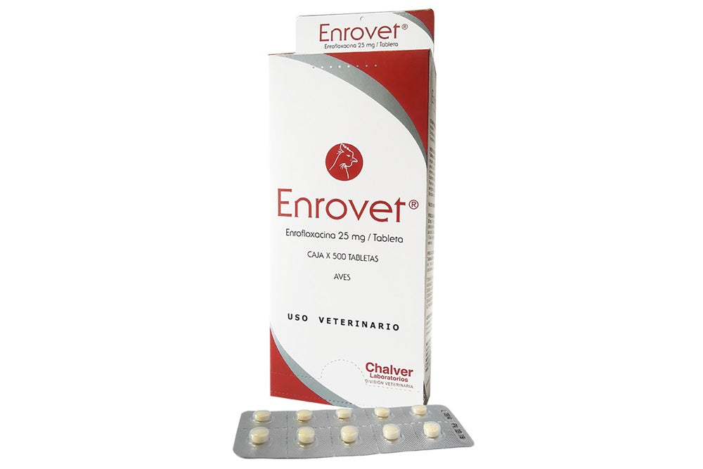 Enrovet 25 Mg Caja de 500 Tabletas – MELO Agropecuario
